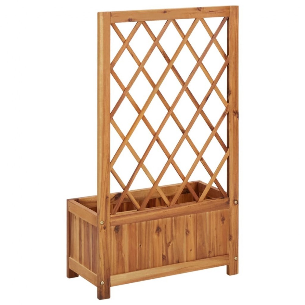 Jardinière de Jardin avec treillis Bois massif d'acacia sur Jardinao.com