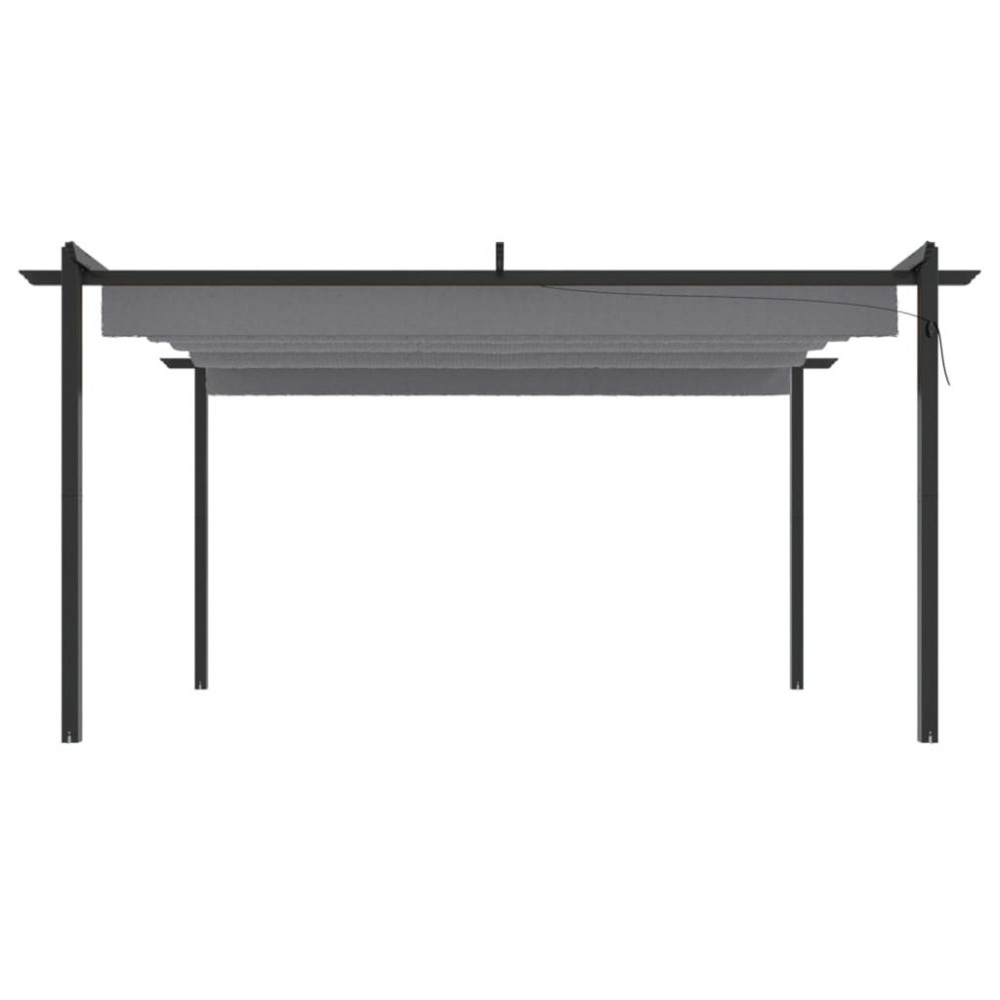 Tonnelle de jardin avec toit rétractable 4x3 m Anthracite sur Jardinao.com