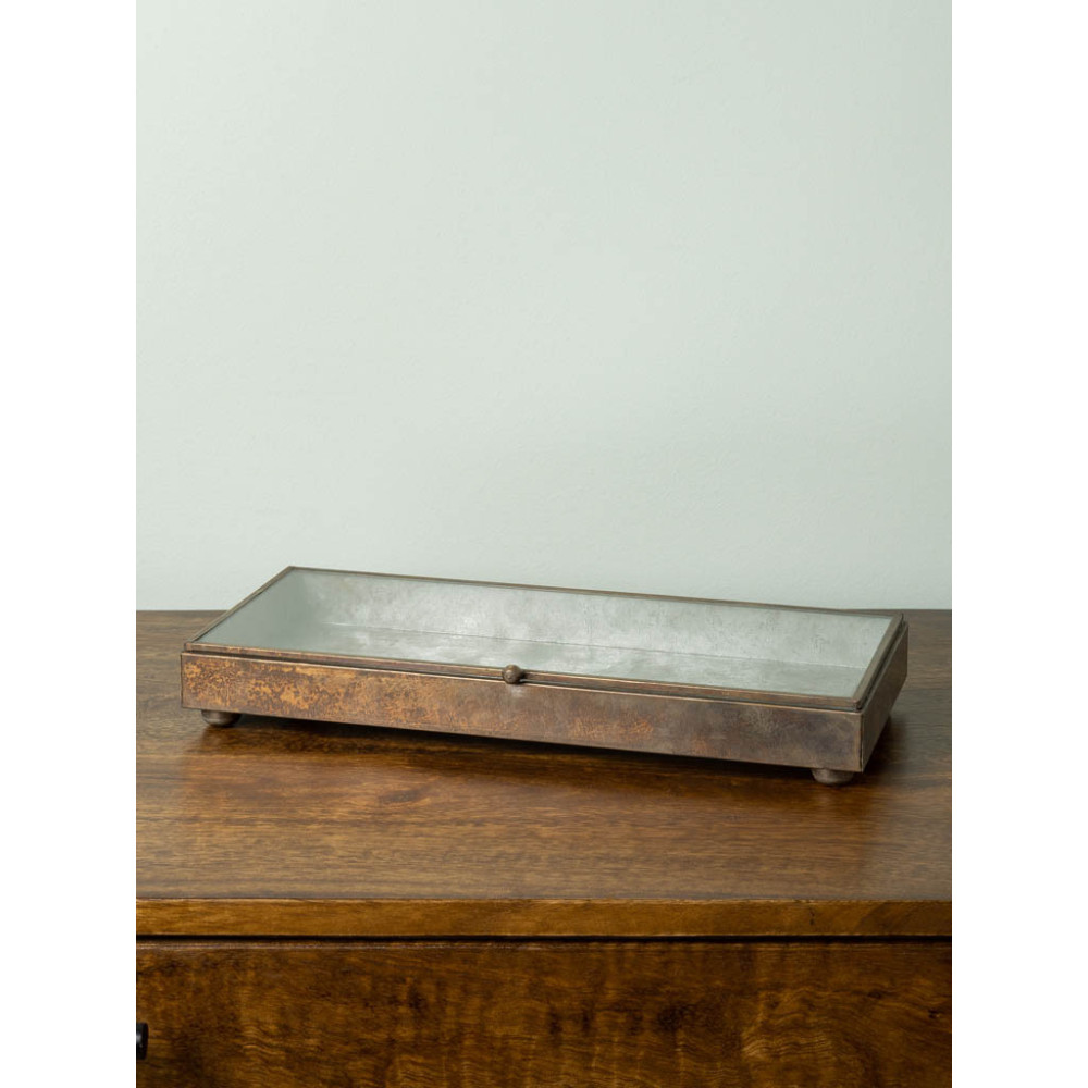 Boîte Plate Feuilles De Métal De Chehoma - 13Cm X 3Cm X 30Cm | Jardinao.com