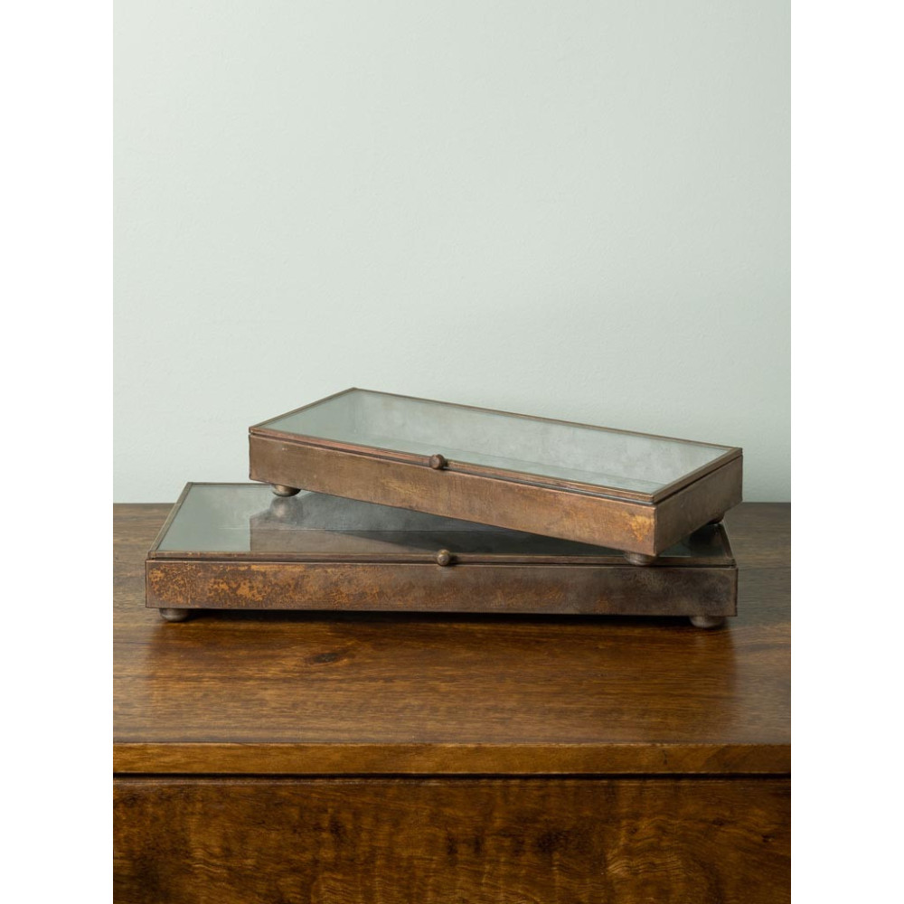 Boîte Plate Feuilles De Métal De Chehoma - 13Cm X 3Cm X 30Cm | Jardinao.com