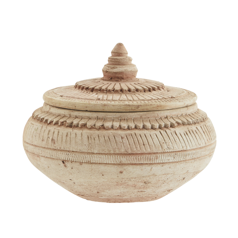 Cache-Pot En Terre Cuite Avec Couvercle De Madam Stoltz | Jardinao.com