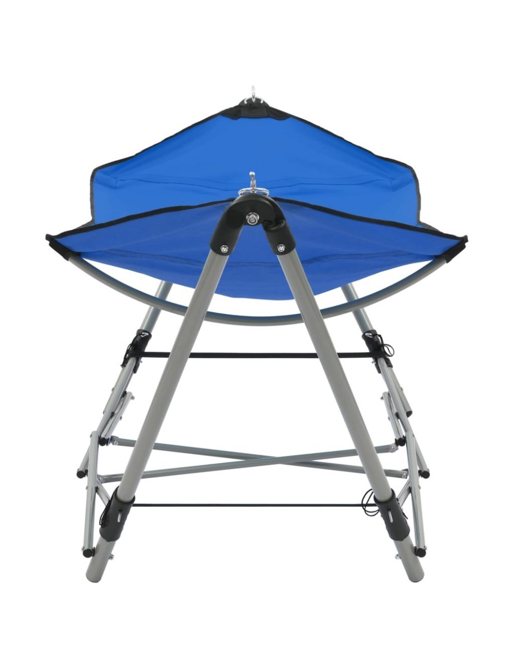 Hamac en Tissu Bleu avec structure Mobile en Acier | Jardinao.com