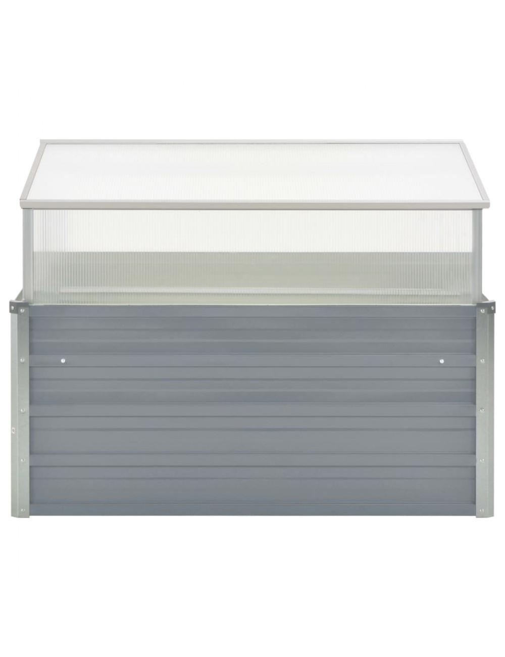 Serre Grise en Acier galvanisé de 100 x 100 x 85 cm | Jardinao.com