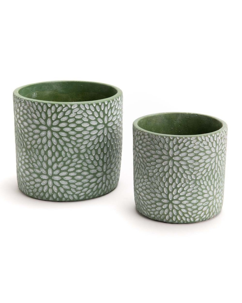 Petit Cache Pot Campagne Vert Amadeus | Jardinao.com