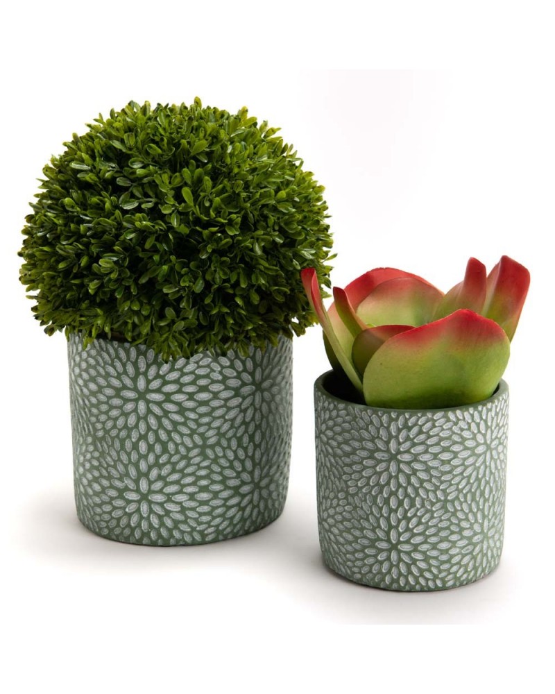 Petit Cache Pot Campagne Vert Amadeus | Jardinao.com