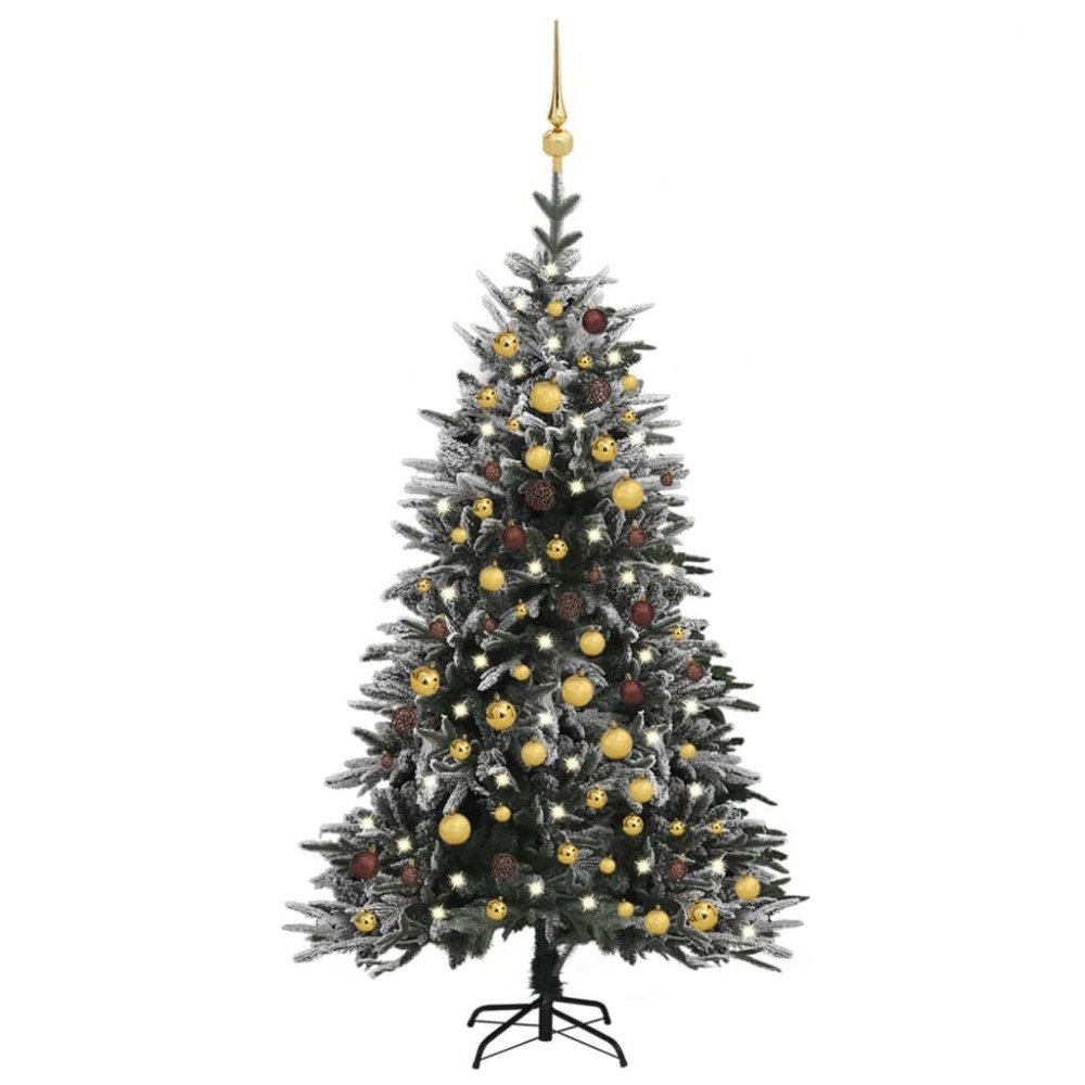 Sapin De Noël Artificiel Lumineux En Pvc De Couleur Blanc Jardinao