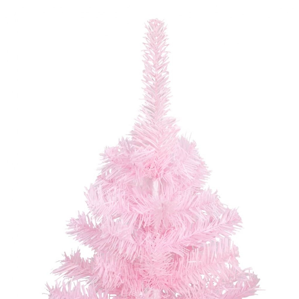 Sapin de Noël artificiel en PVC de couleur Rose | Jardinao