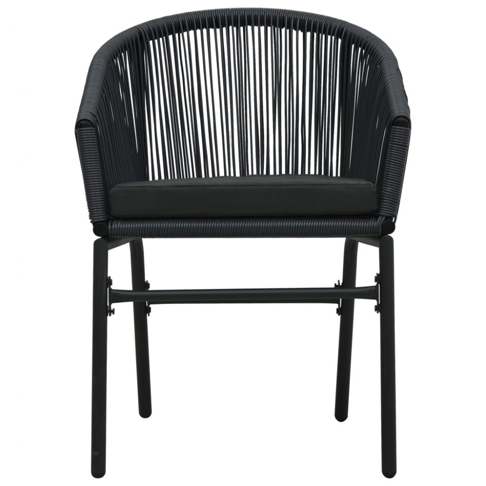 Chaise de jardin en Rotin de couleur Noir | Jardinao