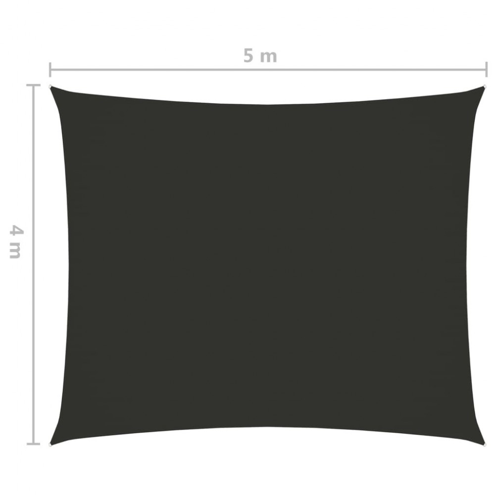 Toile de parasol Tissu Oxford rectangulaire 4x5 m Anthracite sur ...
