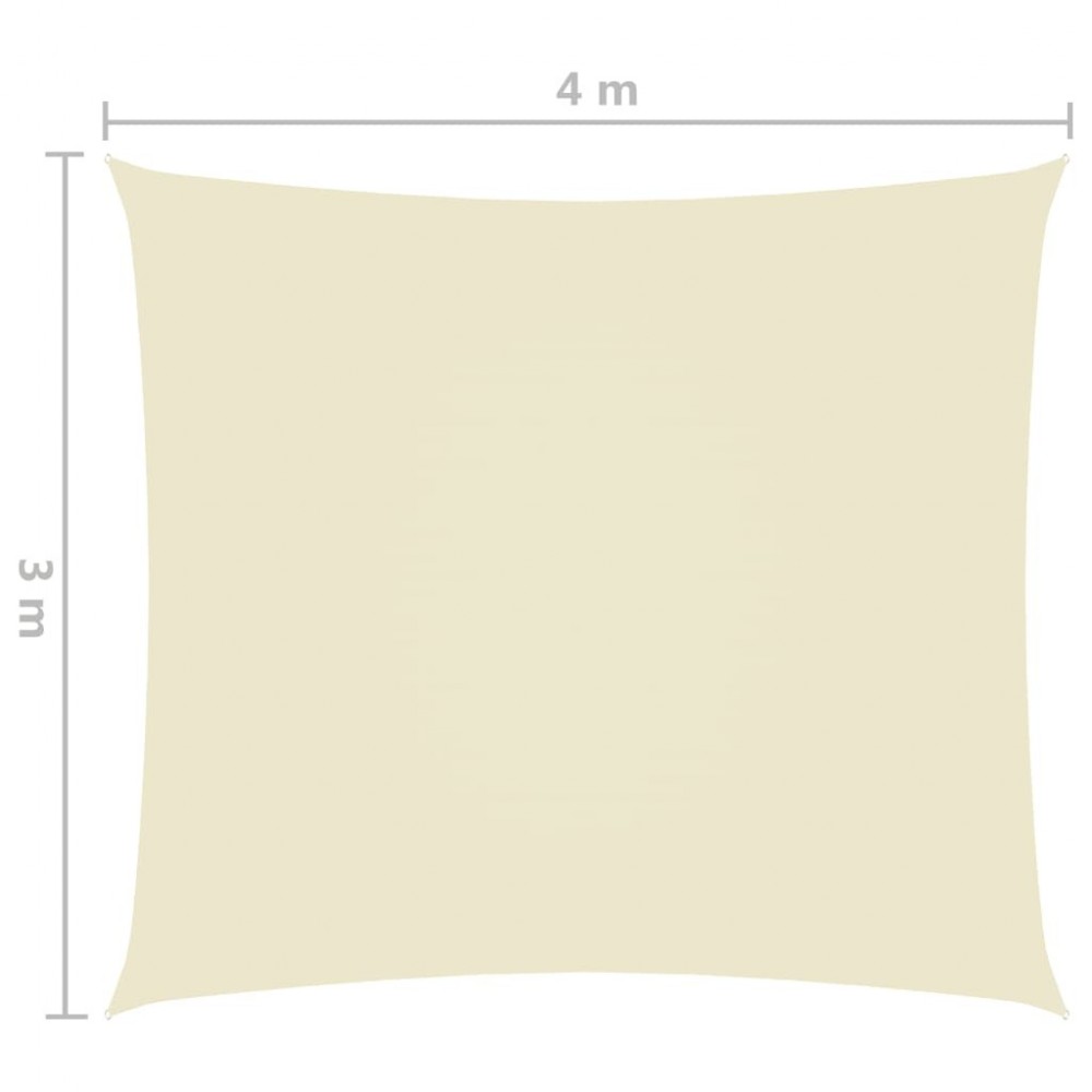 Toile de parasol Tissu Oxford rectangulaire 3x4 m Crème sur Jardinao.com