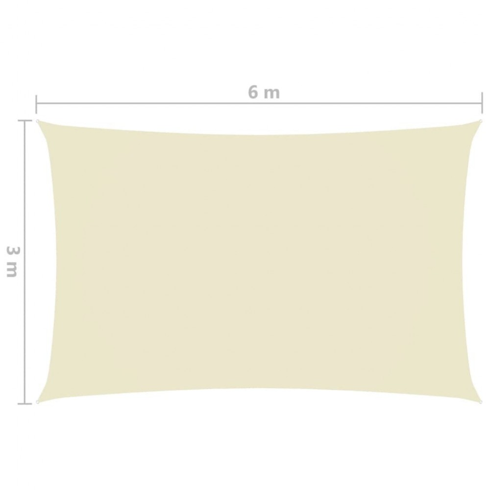 Toile de parasol Tissu Oxford rectangulaire 3x6 m Crème sur Jardinao.com