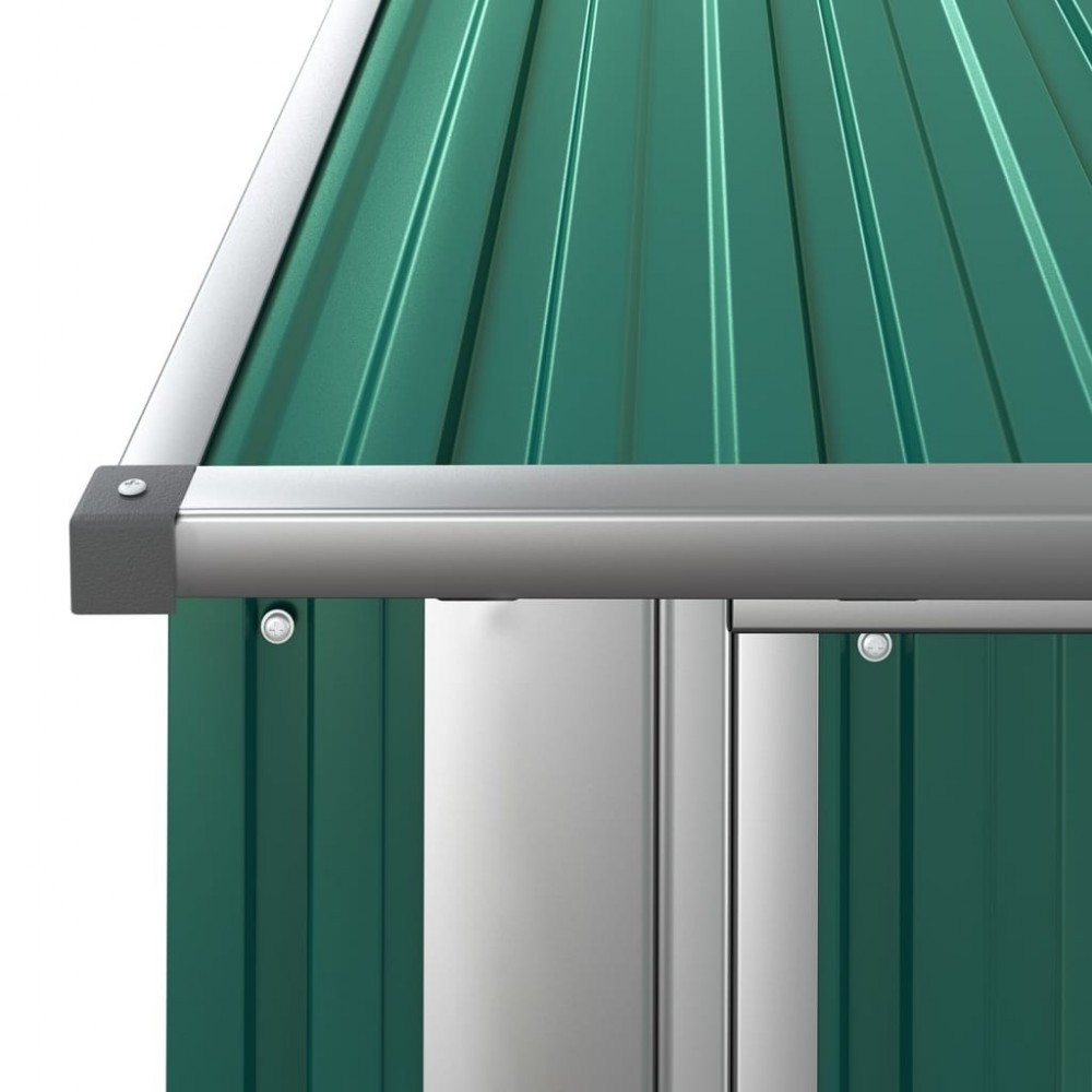 Cabanon de jardin Vert 180,5x97x209,5cm en Acier galvanisé sur Jardinao.com